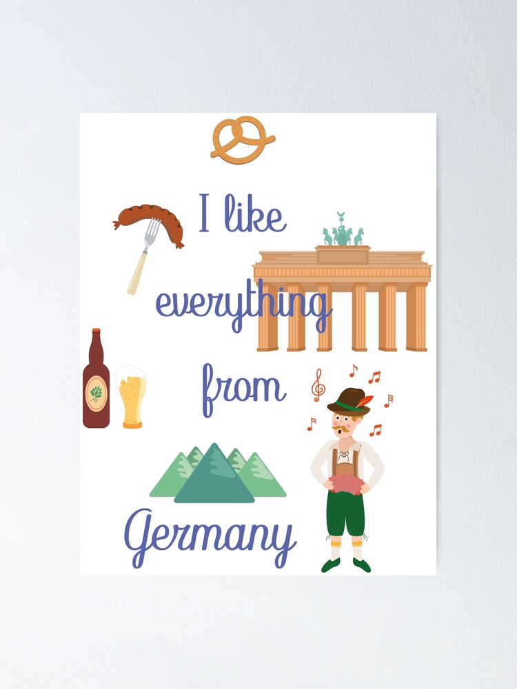 "Colorful design of typical german things" Poster by Martapp | Redbubble