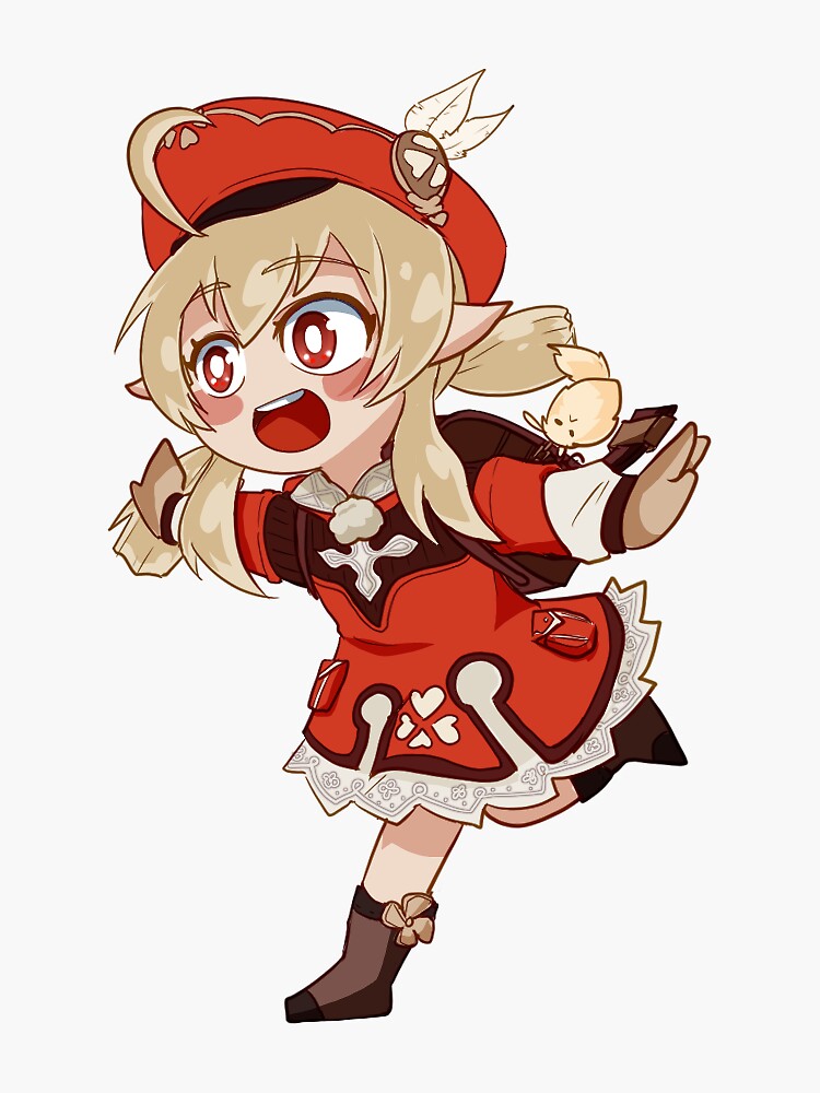 Pegatina «Impacto de Klee Chibi Genshin» de pkmtrainerBenny | Redbubble