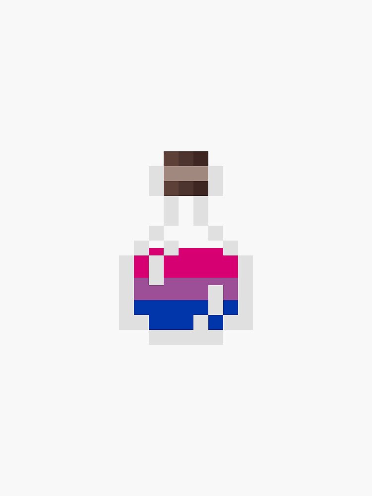 Bisexual Minecraft Potion Bottle Sticker For Sale By Celestialenby