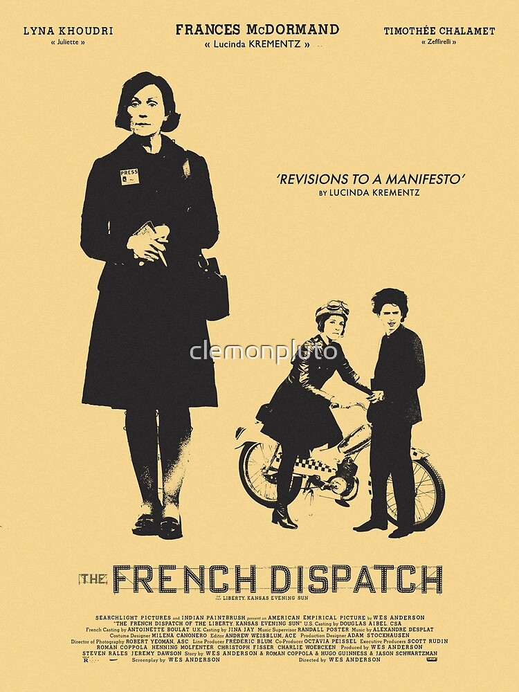 "THE FRENCH DISPATCH" Poster for Sale by clemonpluto | Redbubble