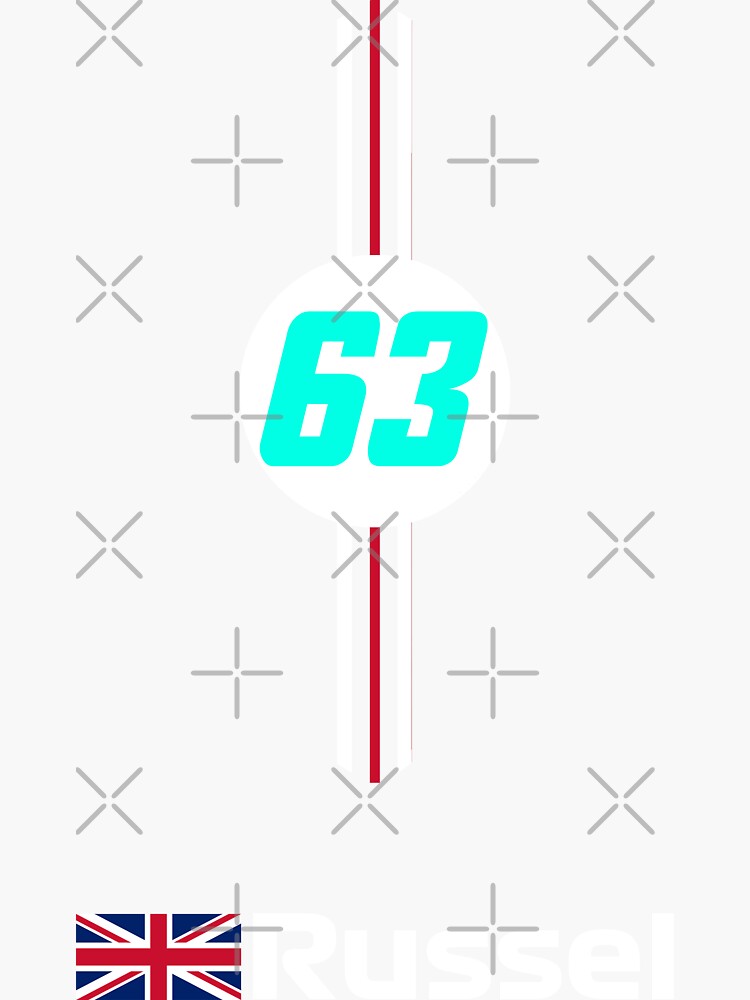 "George Russel #63 " Sticker for Sale by FlodmanF1 | Redbubble