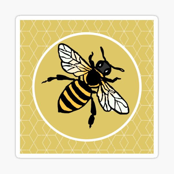 "Gold Elegant Geometric Bee" Sticker for Sale by yoyoy13 | Redbubble