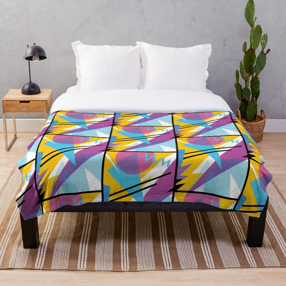 "80s Style Retro Fashion" Throw Blanket for Sale by thewisecarrot ...