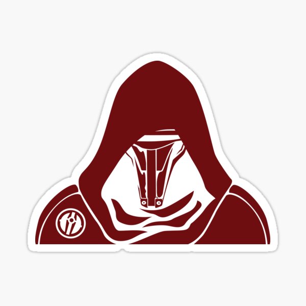 "Darth Revan Peekaboo in Red" Sticker for Sale by HelveticaHero | Redbubble
