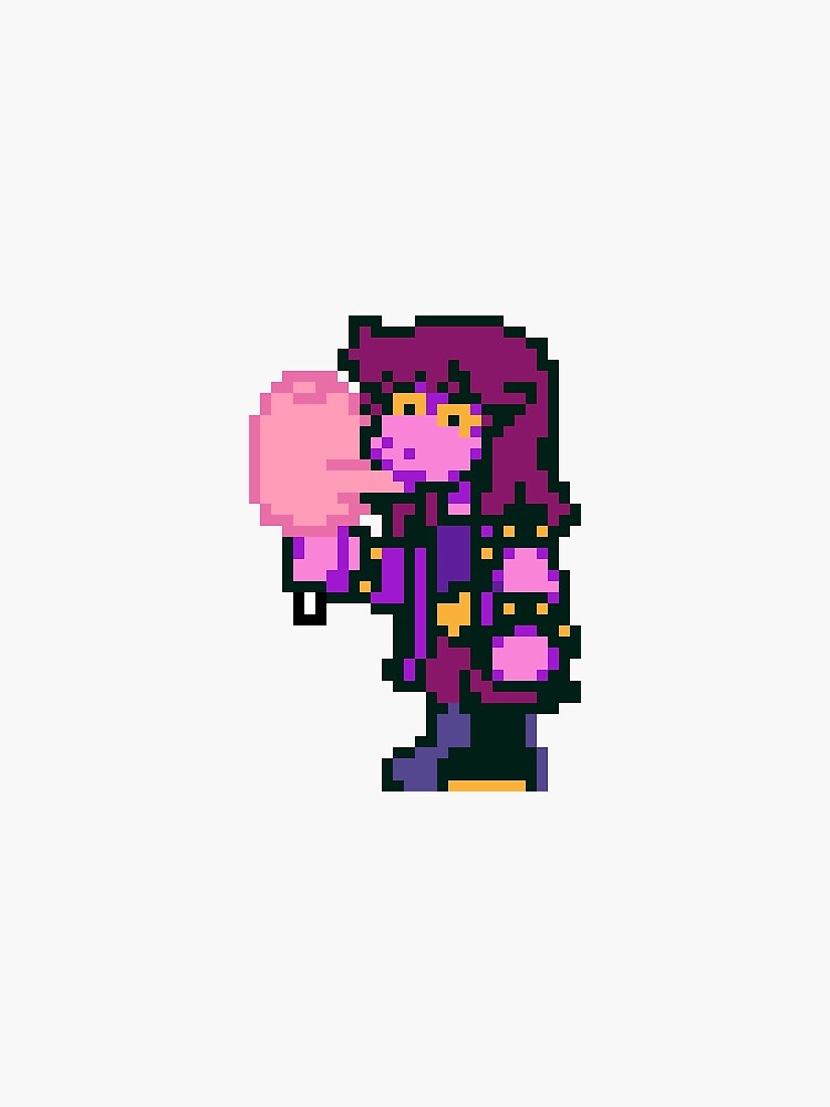 "Susie with Cotton Candy" Sticker for Sale by GourmetPixels | Redbubble