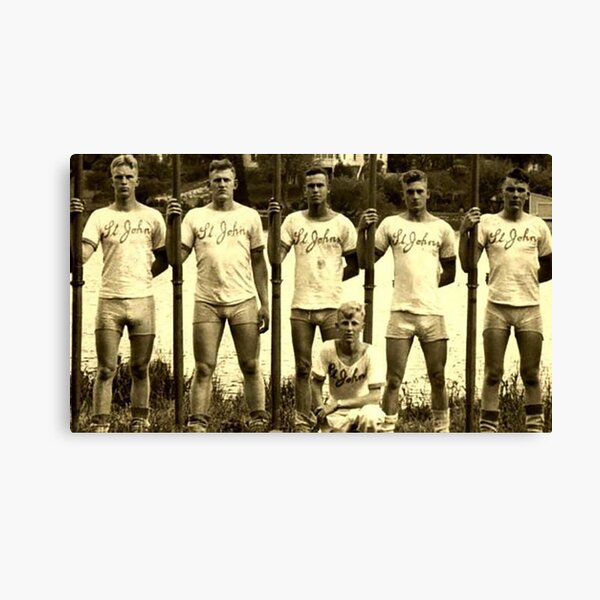 "St. John rowing team photo, vintage rowing crew photo, " Canvas Print ...