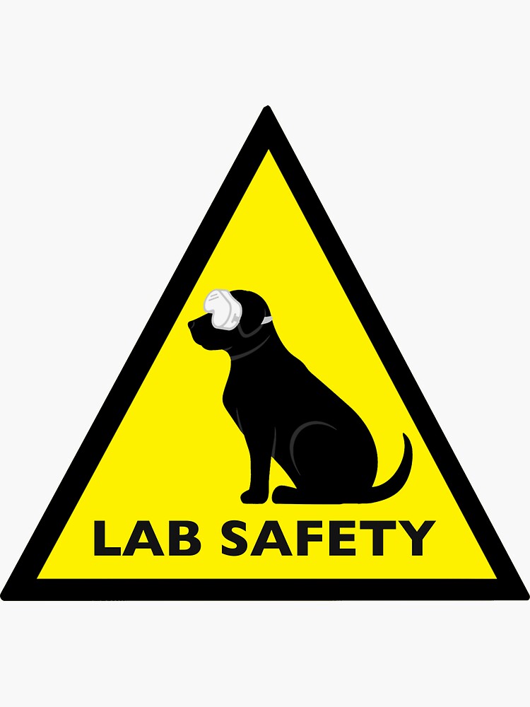 "Lab Safety Sign Black Labrador Retriever " Sticker for Sale by ...