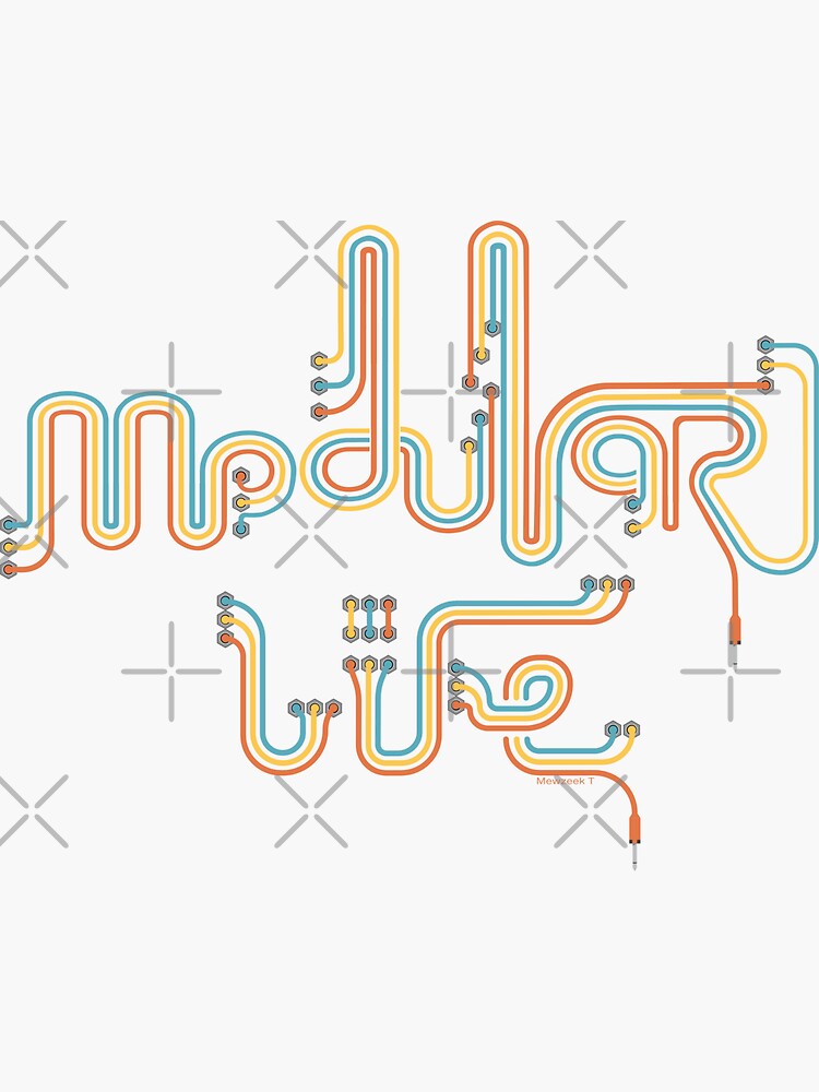 "Modular Synthesizer" Sticker for Sale by mewzeek-T | Redbubble