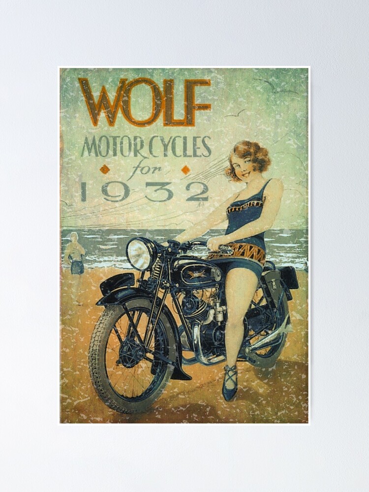 "Wolf Motorcycles" Poster by Centuryvault | Redbubble