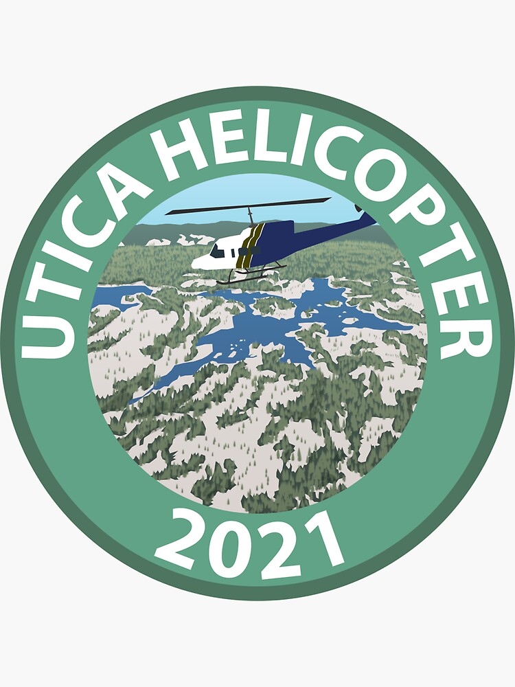 "Utica Helicopter 2021" Sticker for Sale by BearOfFlight | Redbubble