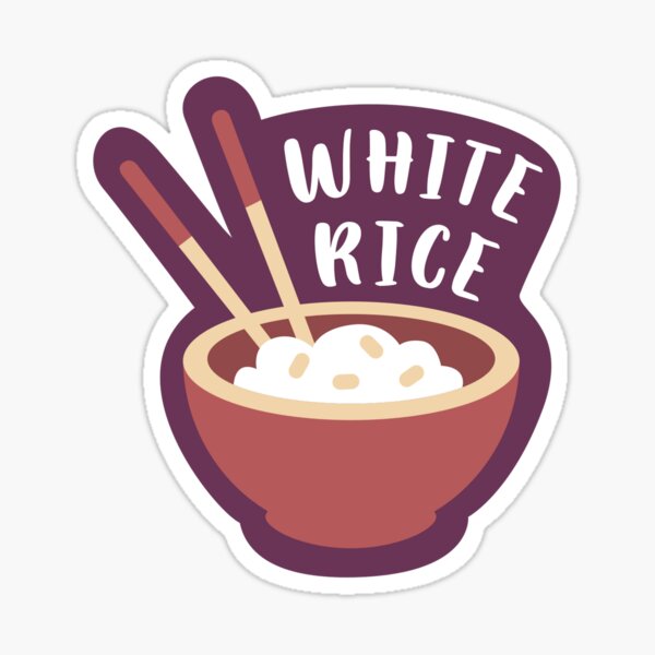 "White rice" Sticker by Alaaarafa33 | Redbubble