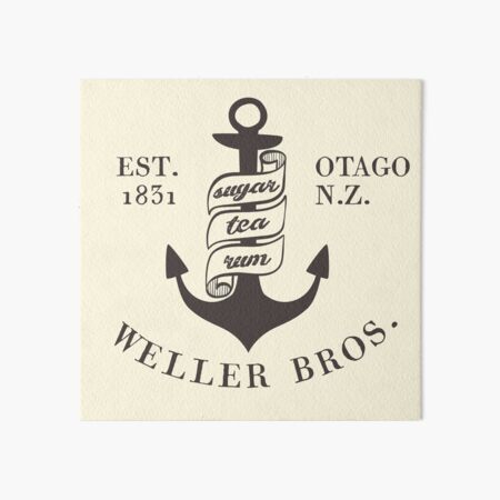 "Weller Bros: Wellerman sea shanty logo (dark text)" Art Board Print ...