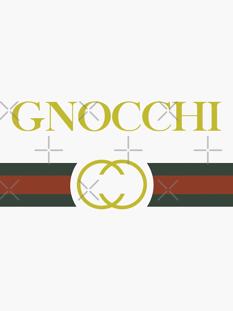 "Gnocchi - vintage designer logo" Sticker for Sale by 8090designs ...