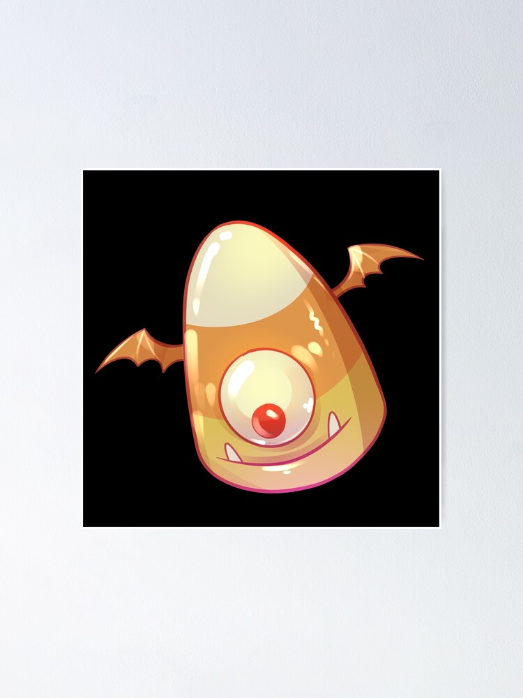 "Cute Candy Corn Bat" Poster for Sale by GalaxyChicken | Redbubble