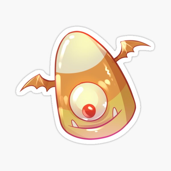 "Cute Candy Corn Bat" Sticker by GalaxyChicken | Redbubble