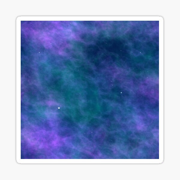 "Purple and Royal Blue Galaxy Exploration Nebula Gas Cloud Art" Sticker ...