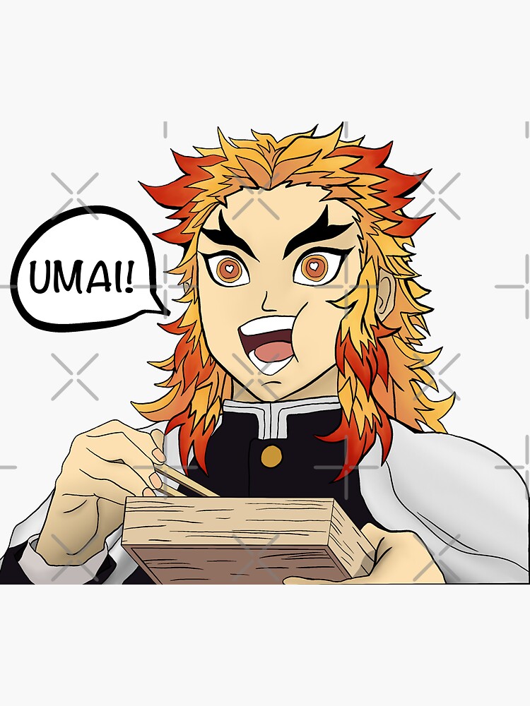 "Rengoku Umai" Sticker by madierobanske | Redbubble