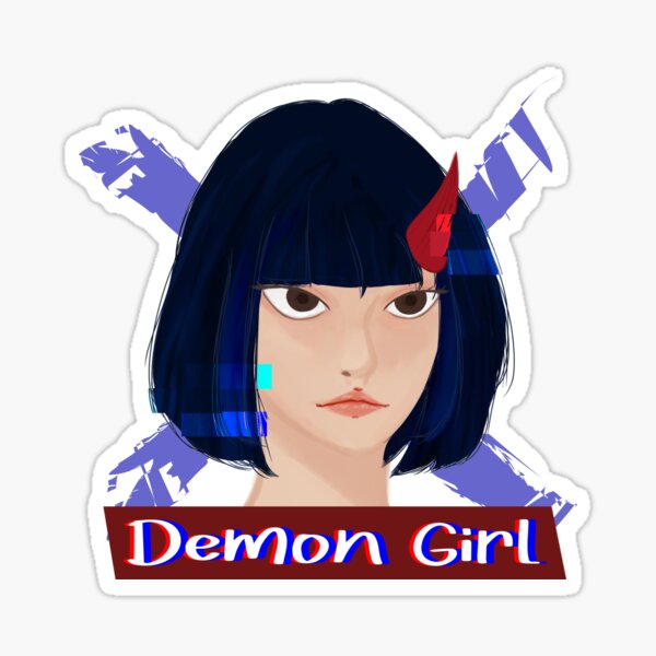 "Demon girl" Sticker for Sale by Goddessartt | Redbubble