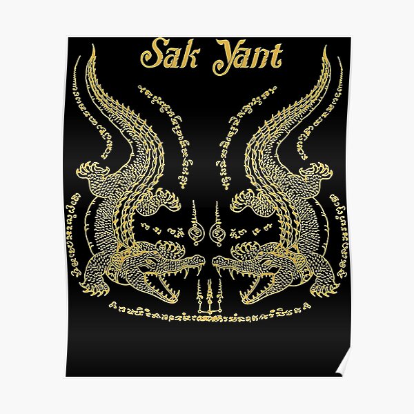 "sak yant t sak yant tattoo sak yant muay thai sak yant " Poster by ...