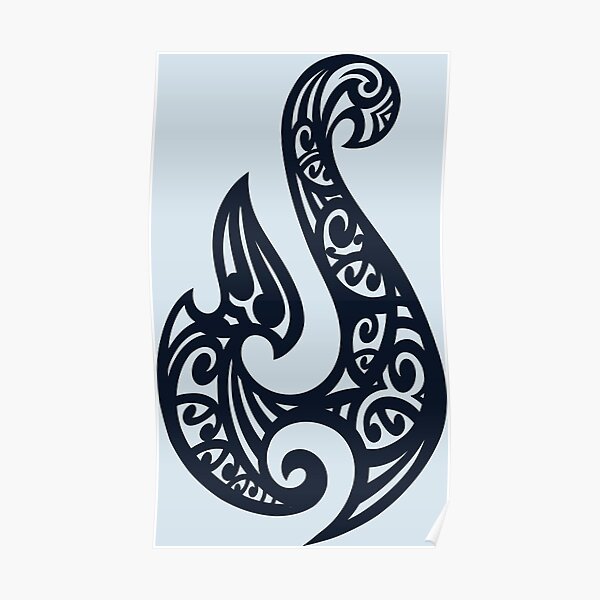 "Hei Matau, Maori Hook design meaning Prosperity" Poster by Kiwidom ...