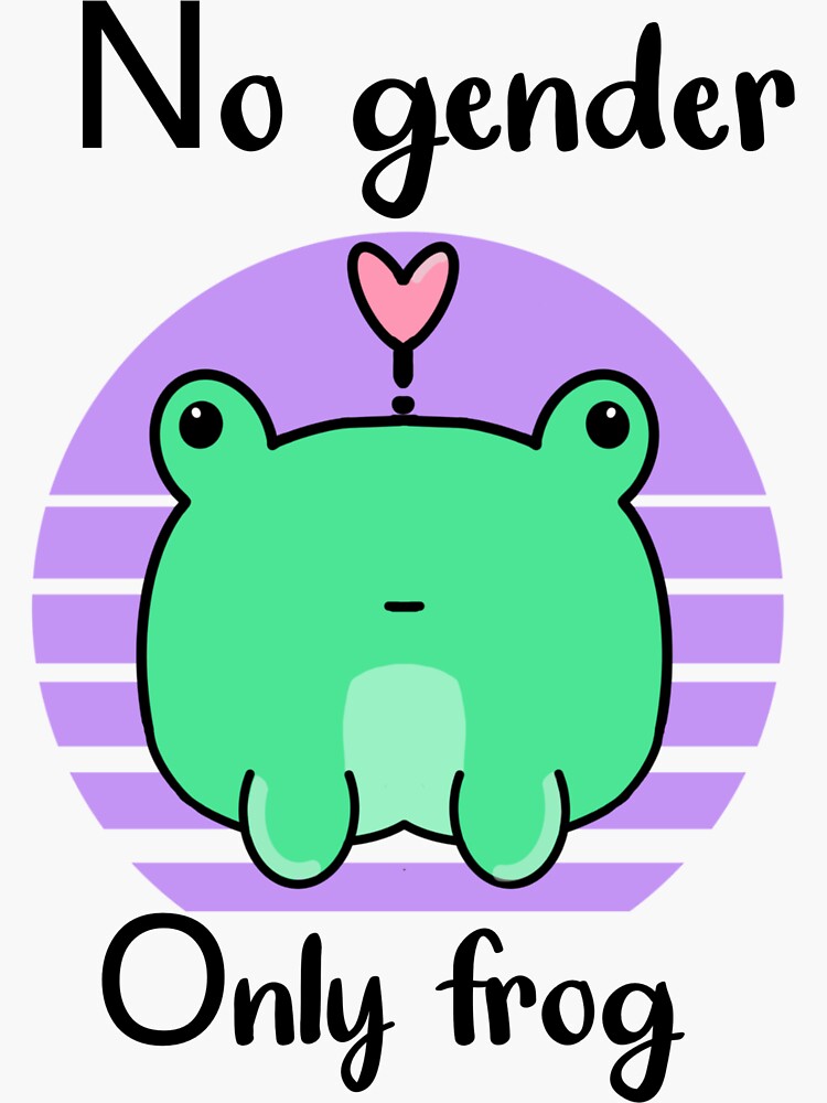 "No gender only frog" Sticker for Sale by rissalovehoops | Redbubble