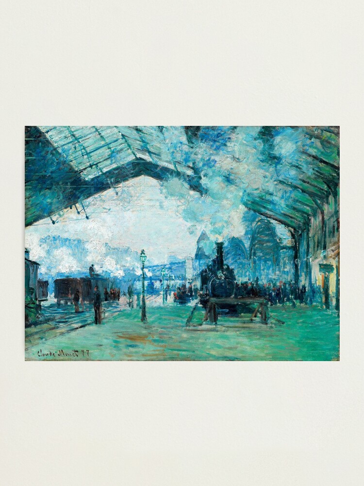 Lámina fotográfica «Llegada del tren de Normandía, Gare Saint-Lazare de ...