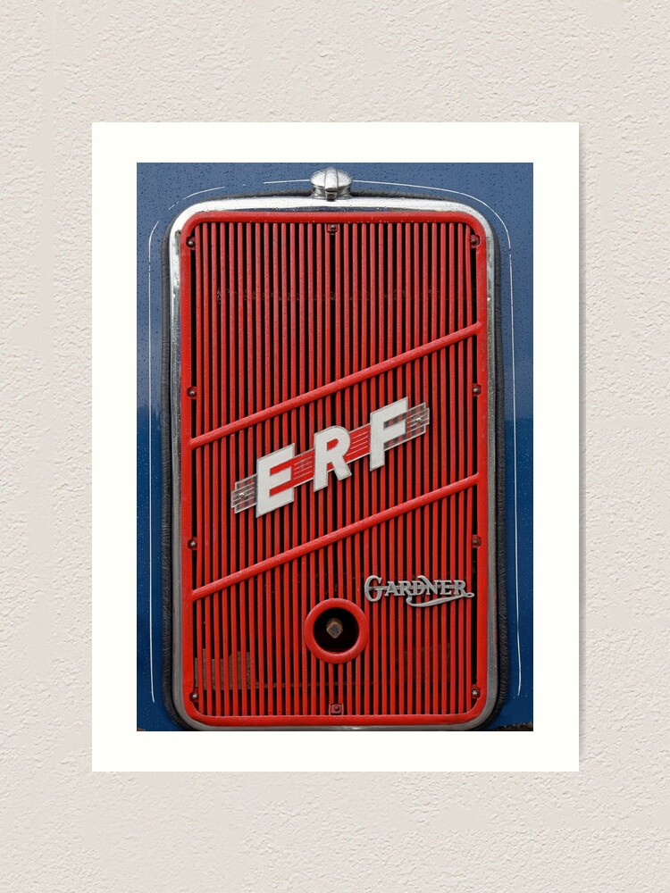 "Vintage ERF Truck radiator Grille with Gardner diesel badge" Art Print ...