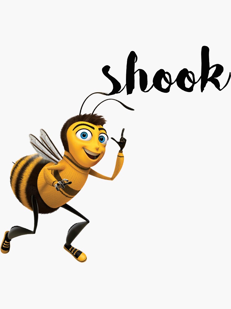 "The Bee Movie Shook Meme Shook Script" Sticker for Sale by slapstyk ...