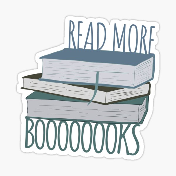 "Read more books" Sticker for Sale by Designwonder7 | Redbubble