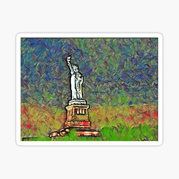 "Mosaic Lady Liberty" Sticker by CasperCustoms | Redbubble