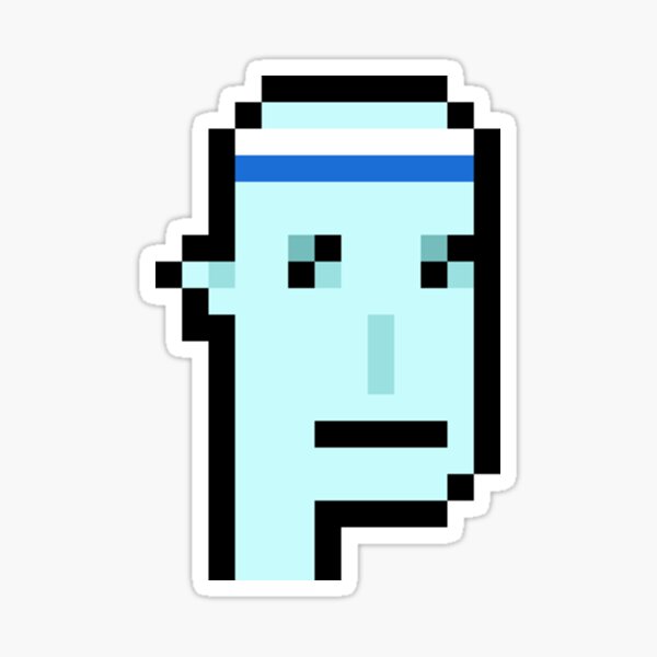 "Cryptopunk #3100 , punk, " Sticker for Sale by drewhouse-stor | Redbubble