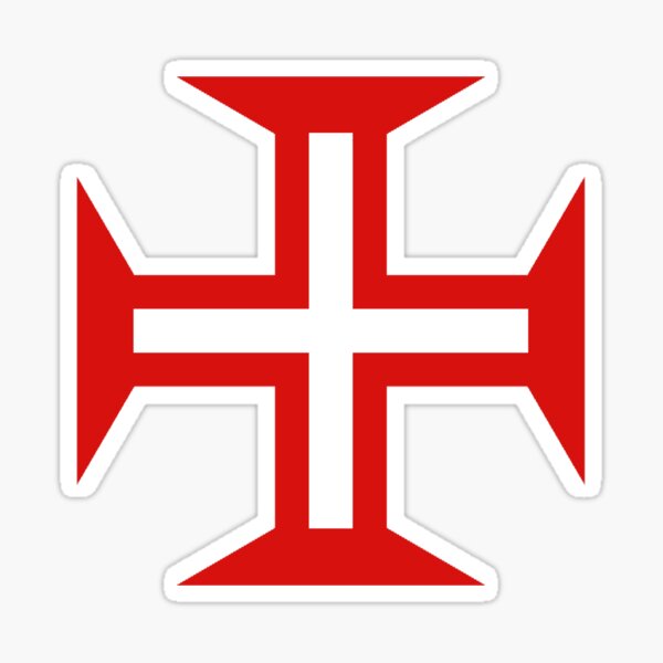 "Portuguese Templar Cross" Sticker for Sale by RunningWolfProd | Redbubble