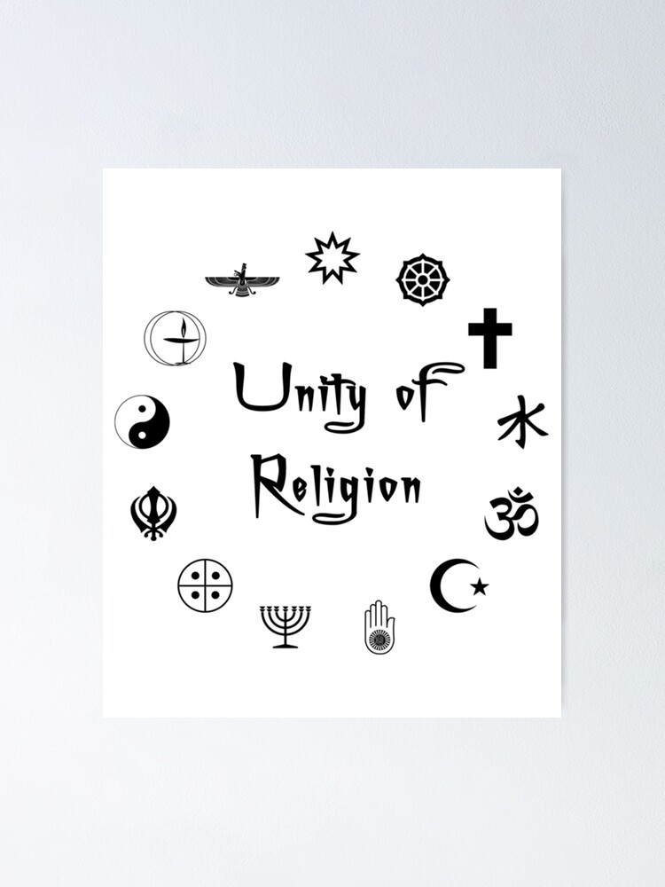 "Unity of Religion " Poster by HeartAndOM | Redbubble