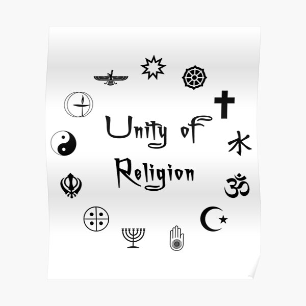 "Unity of Religion " Poster by HeartAndOM | Redbubble