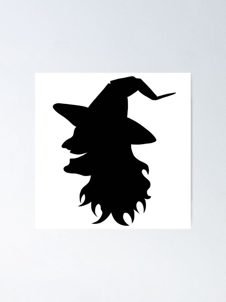 "Halloween Witch Shadow Design" Poster for Sale by ravexart | Redbubble