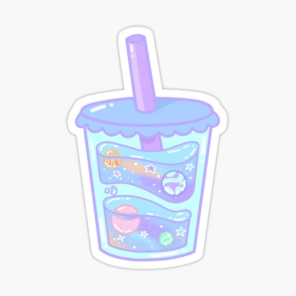"Galaxy boba tea" Sticker for Sale by Preslava Genova | Redbubble