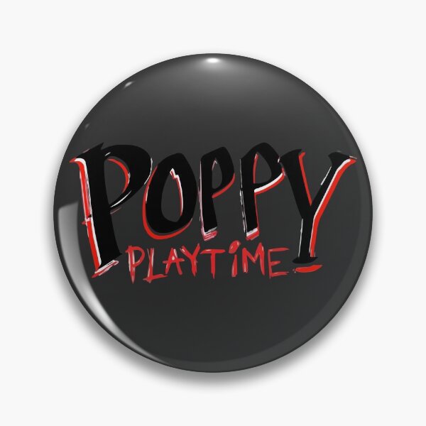 "Poppy Playtime Logo Black" Pin by Cartoon-Cabinet | Redbubble