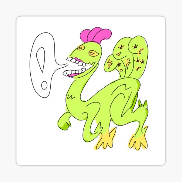 "Badly drawn chicken" Sticker for Sale by weirdyang | Redbubble
