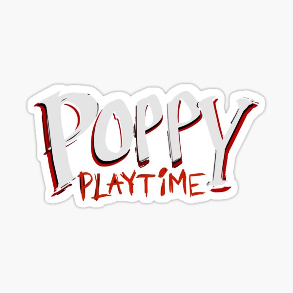 "Poppy Playtime Logo Weiß" Sticker von Cartoon-Cabinet | Redbubble