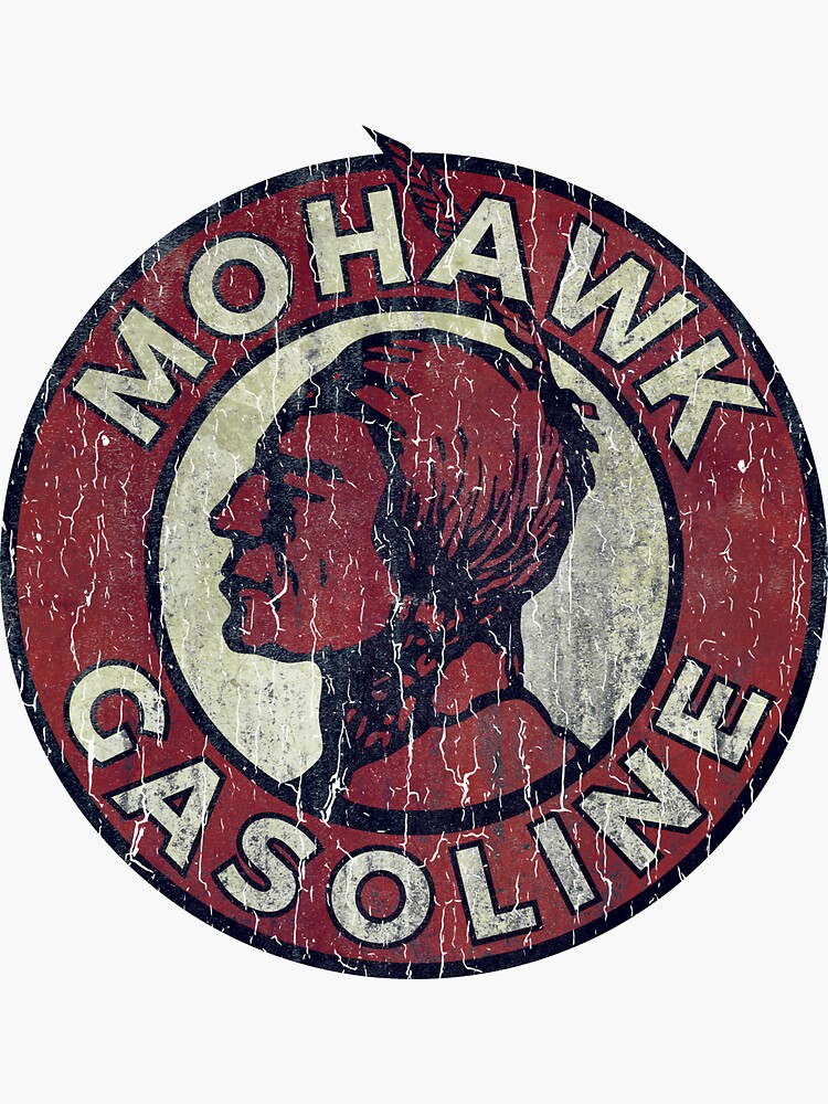 "Mohawk Gasoil Vintage Emblem" Sticker by Lidra-Redesign | Redbubble