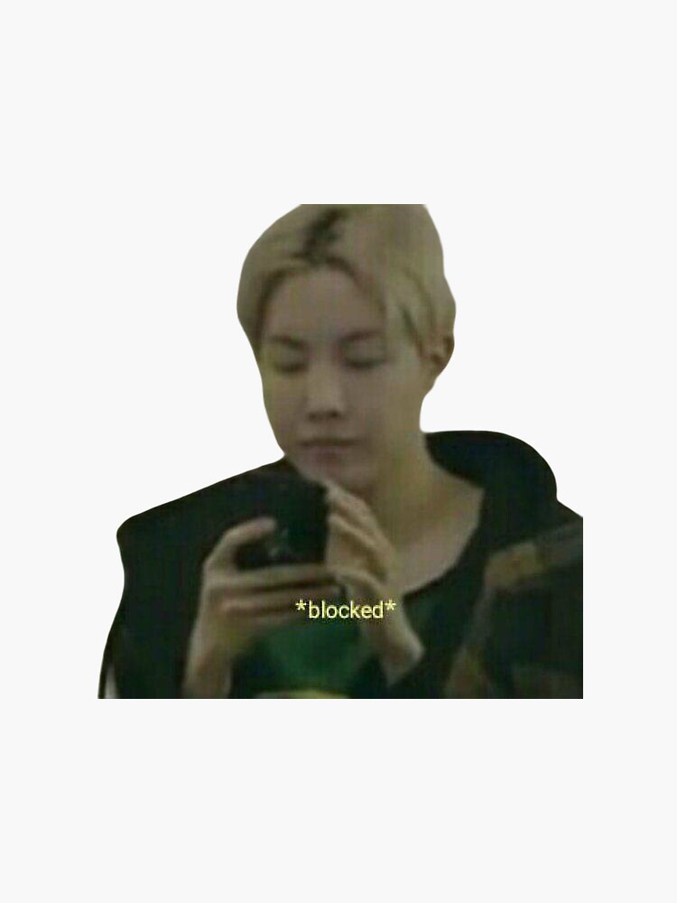 "*blocked* J-HOPE reaction meme" Sticker for Sale by Aesthetic-N ...