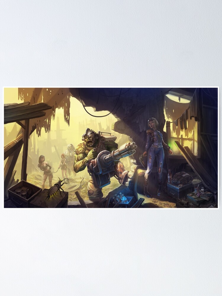 "Fallout Super mutant With Minigun" Poster for Sale by Vintage-Travler ...