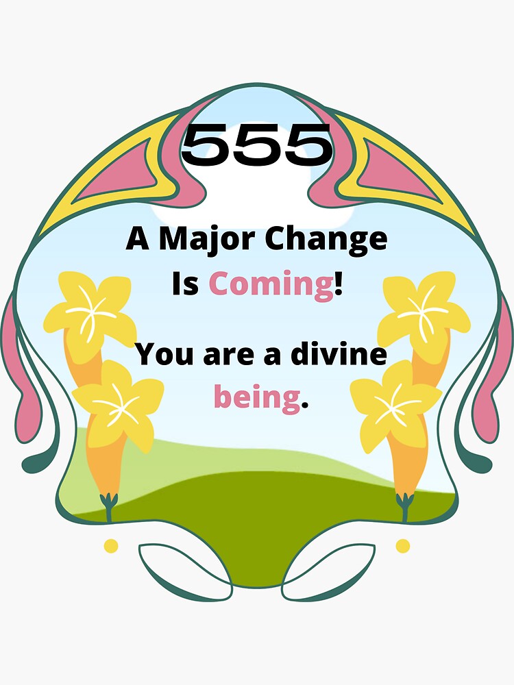 "Angel numbers 555" Sticker by Ettevehs | Redbubble