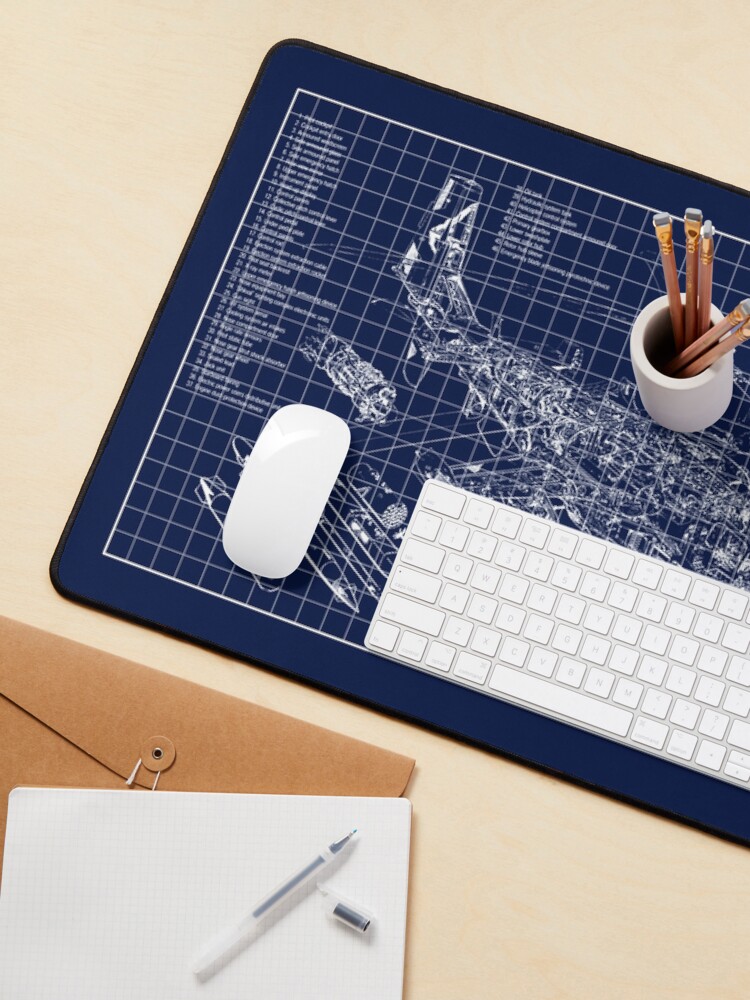 "Kamov Ka-50 Black Shark Blueprint" Mouse Pad for Sale by UntrueHunter ...