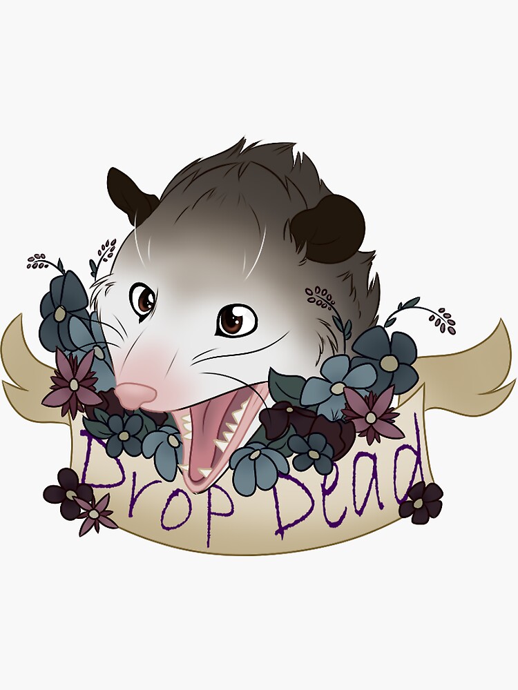 "Drop Dead" Sticker by CassBart11 | Redbubble