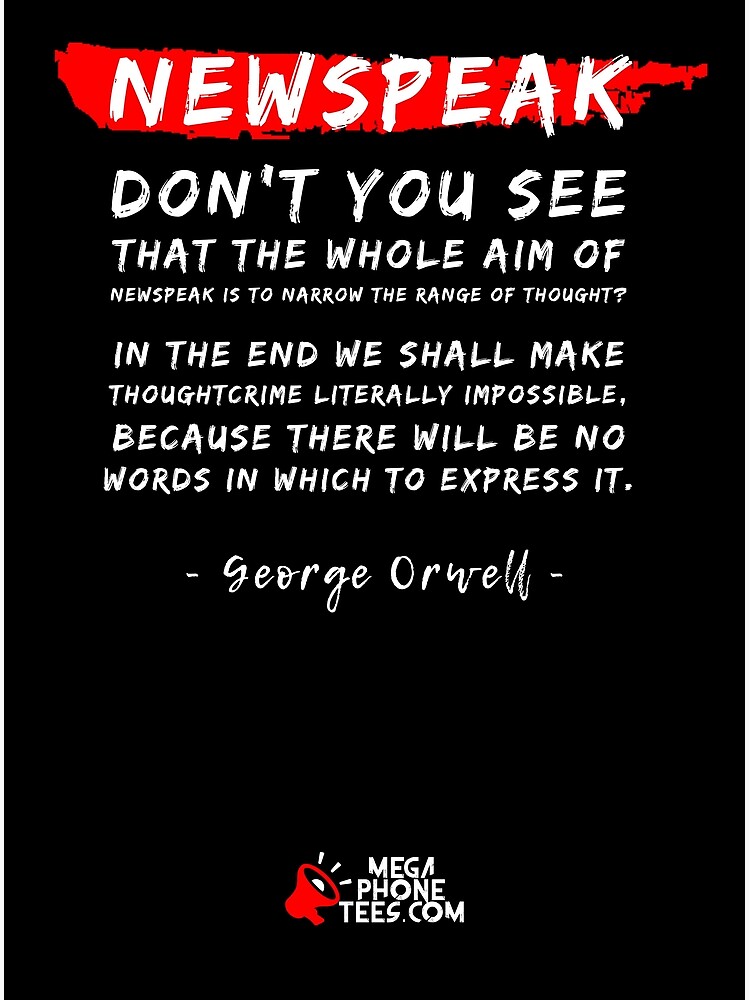 "Newspeak" Poster for Sale by MegaphoneTeesCo | Redbubble