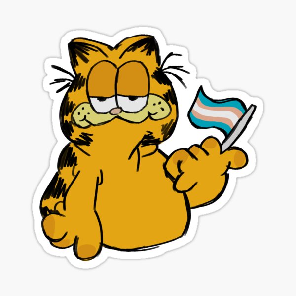 "garfield trans rights" Sticker for Sale by katrinperks | Redbubble