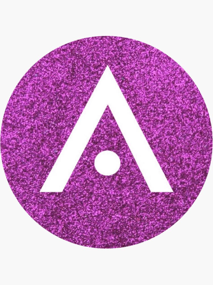 "Dark Pink Glitter Aveda Logo" Sticker by Dalaura | Redbubble