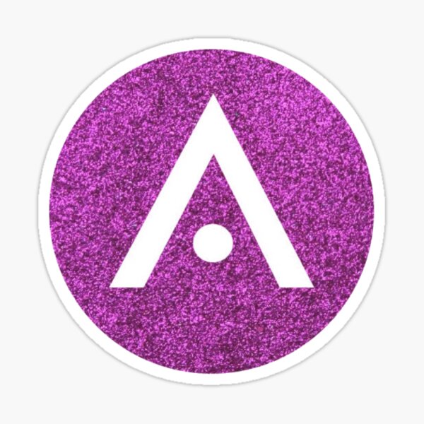 "Dark Pink Glitter Aveda Logo" Sticker by Dalaura | Redbubble
