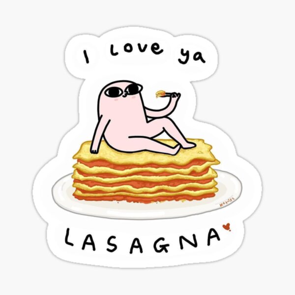 "Ketnipz Lasagna " Sticker for Sale by LakomkaPrint | Redbubble